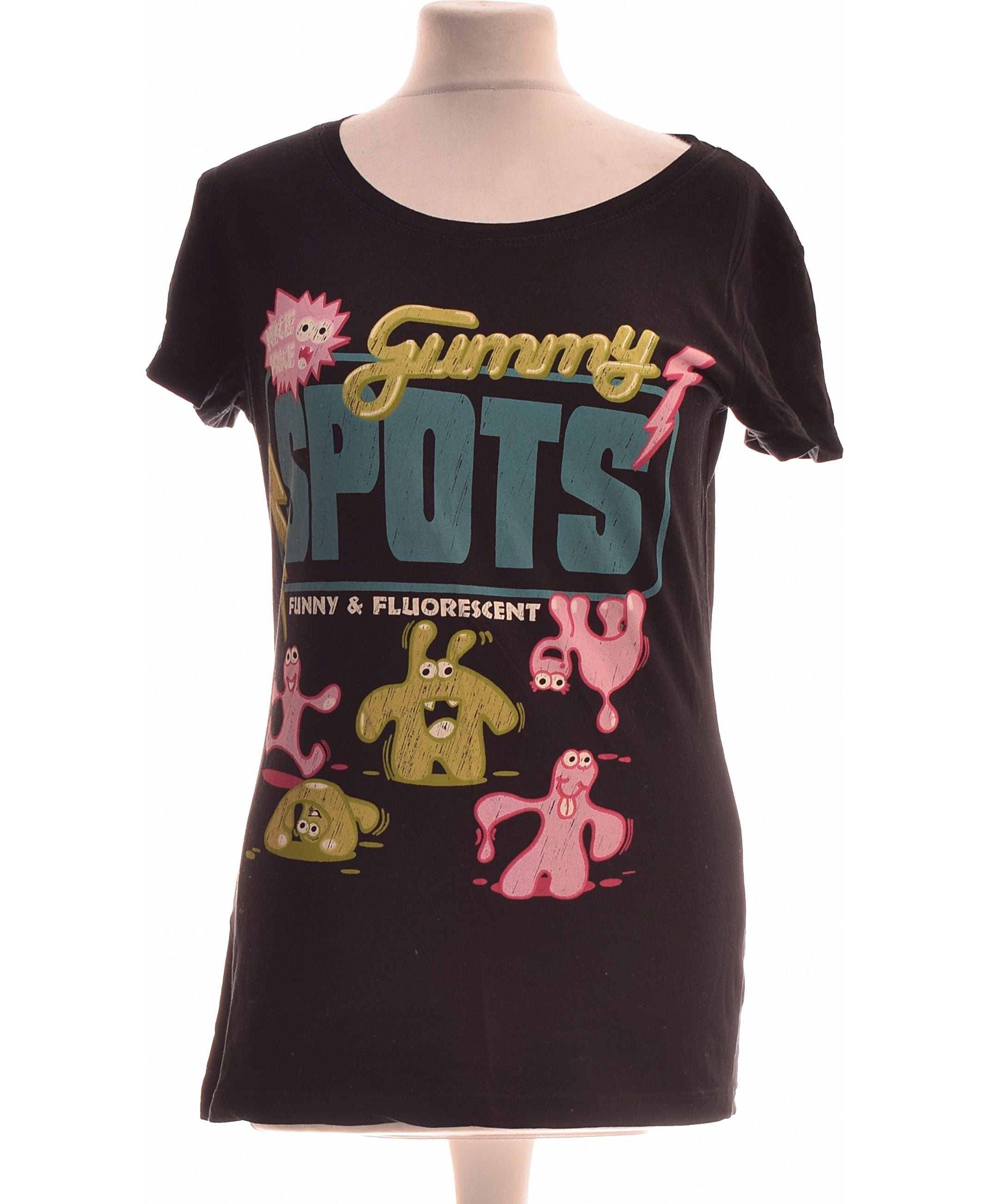 Top d'occasion BERSHKA 36 Noir - Vêtement d'occasion de marque – Once Again