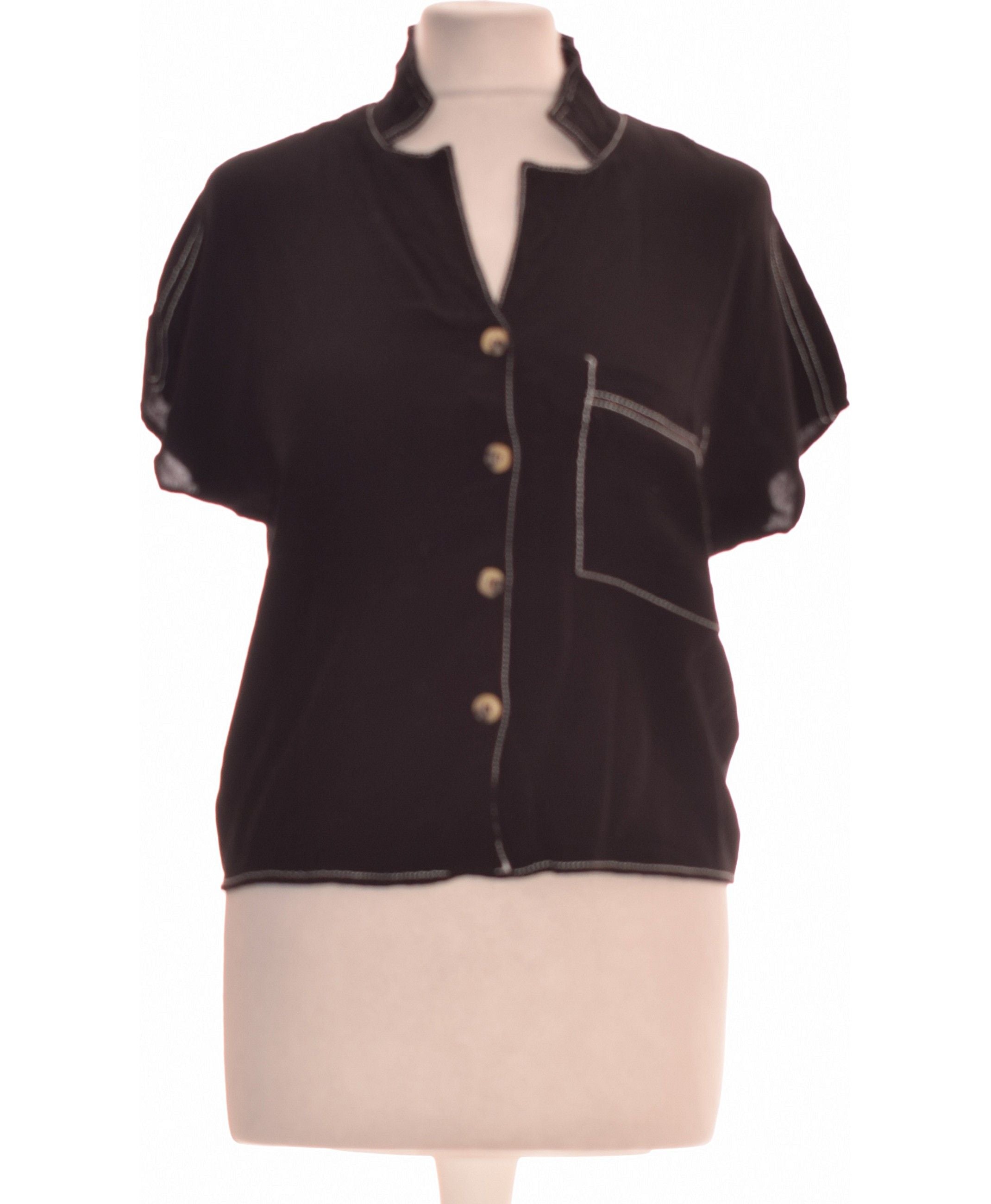 Chemise occasion BERSHKA 36 Noir - Vêtement de marque – Once Again